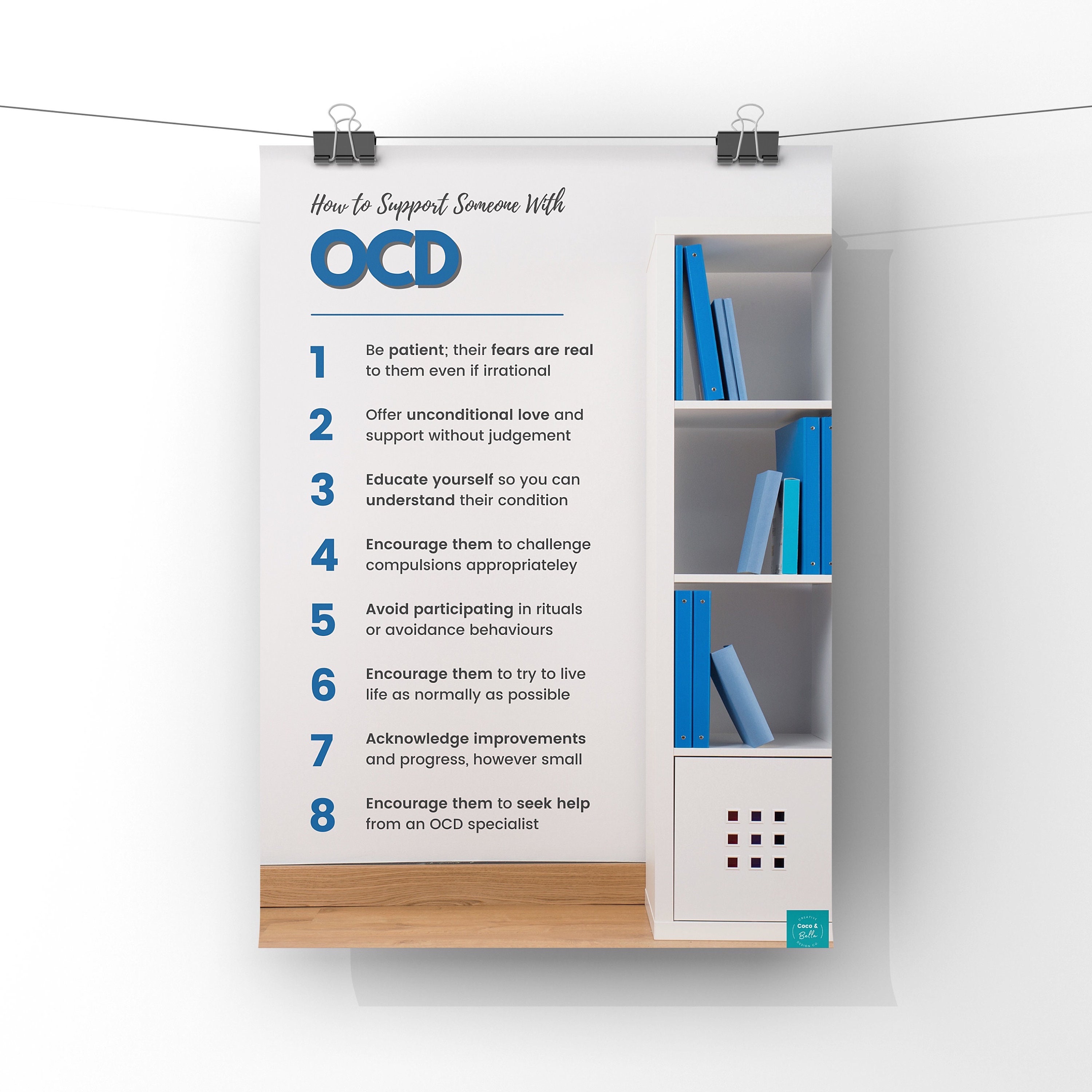 How to Support Someone With OCD Poster | Mental Health Awareness ...