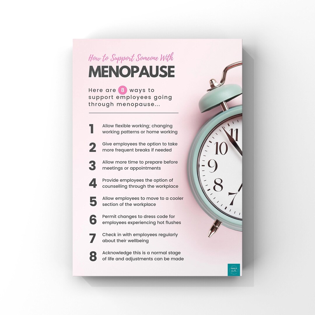 Menopause Support Poster | Health and Wellbeing | Women's Health ...