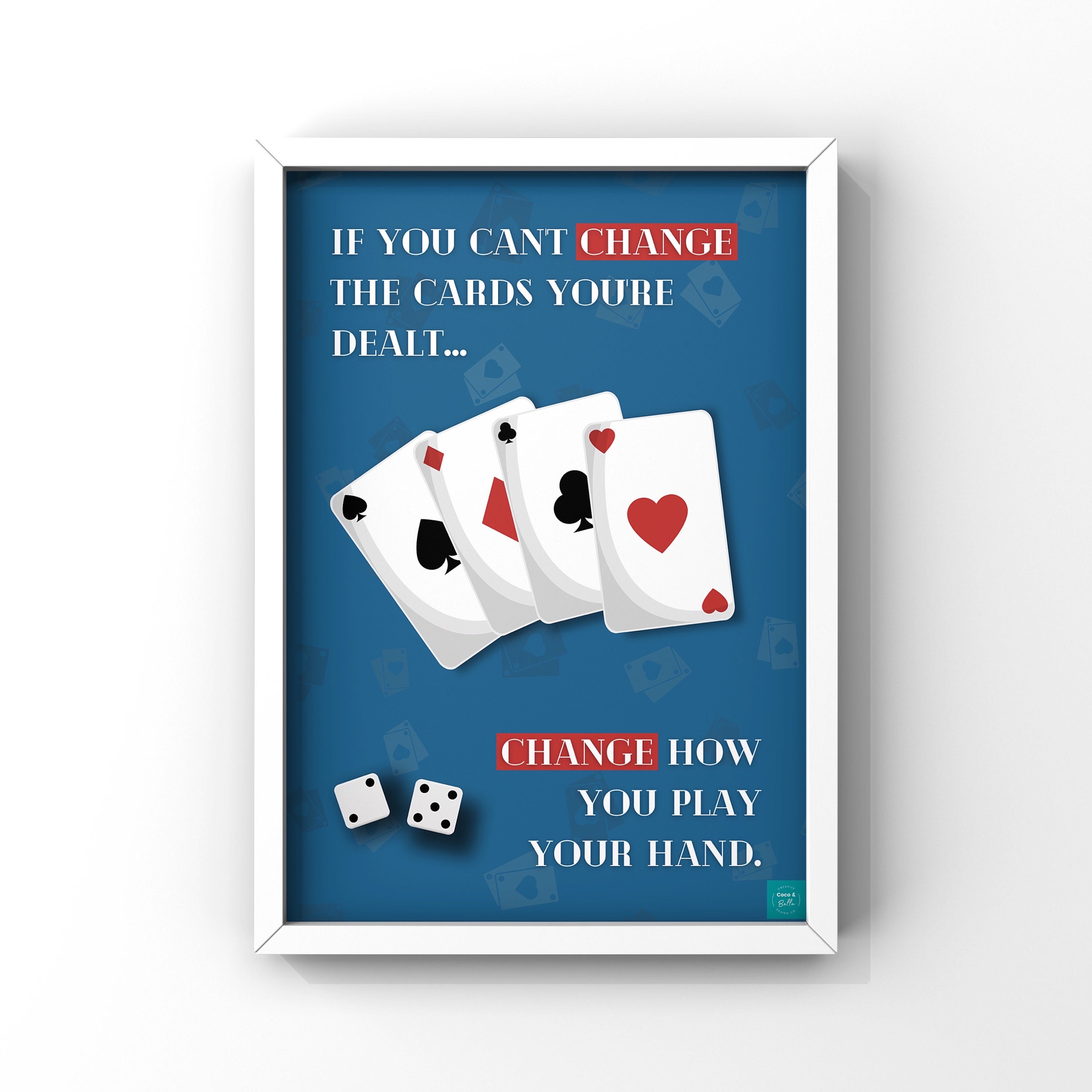 Motivational Quote Poster Play Your Hand Psychology - Etsy