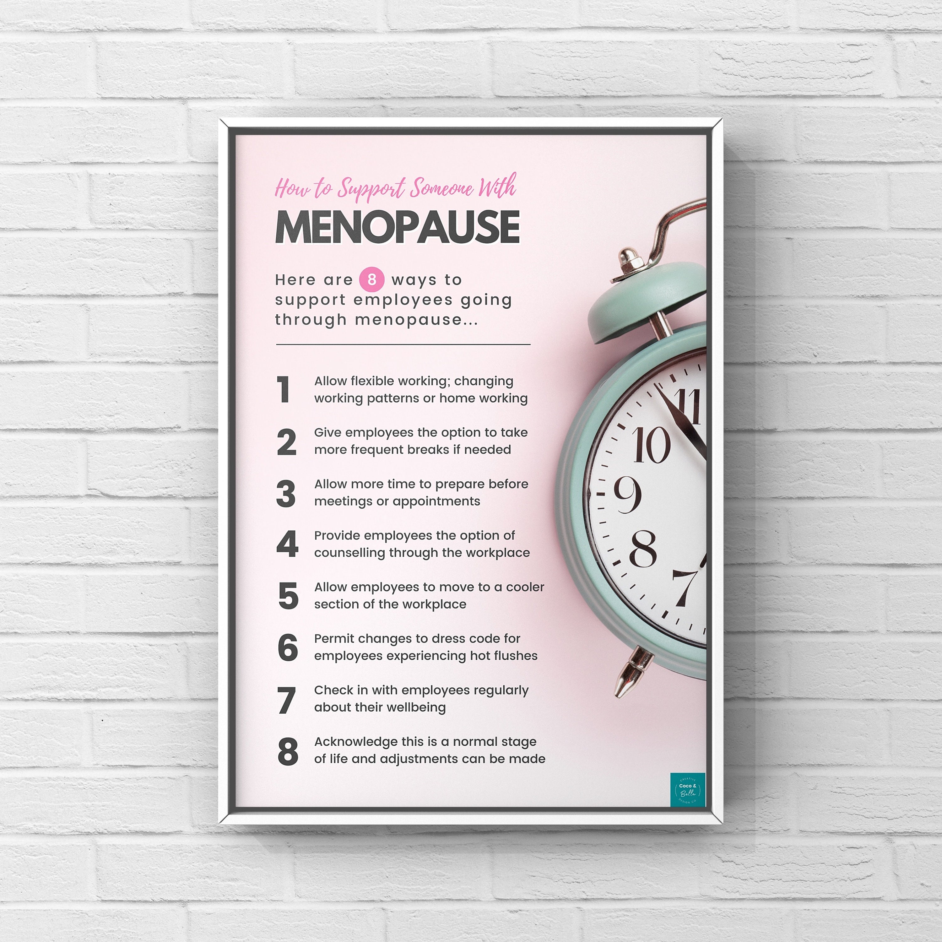 Menopause Support Poster | Health and Wellbeing | Women's Health ...