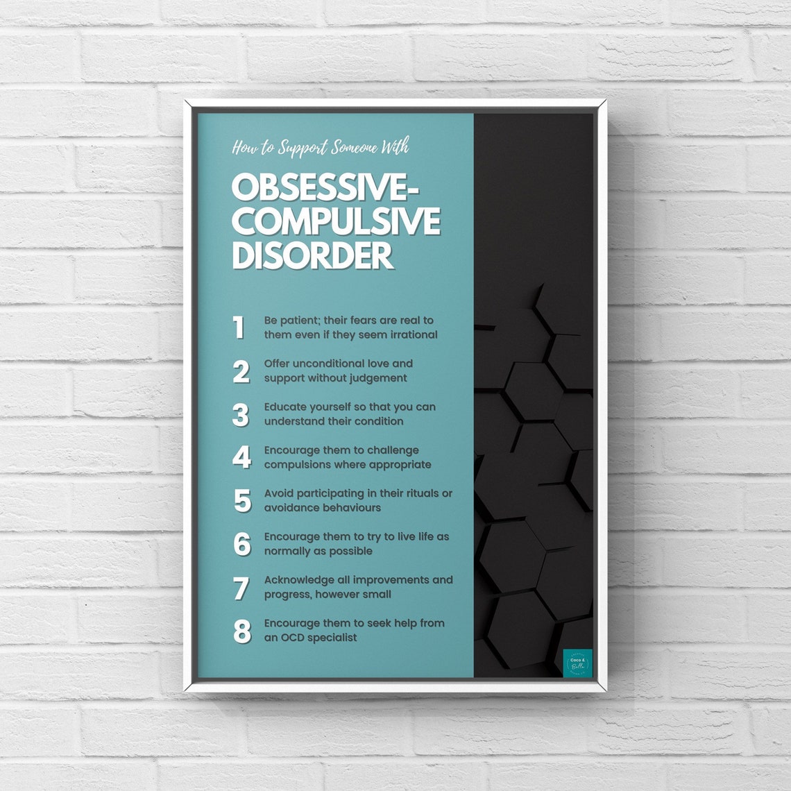 How to Support Someone With OCD Poster Mental Health - Etsy Hong Kong