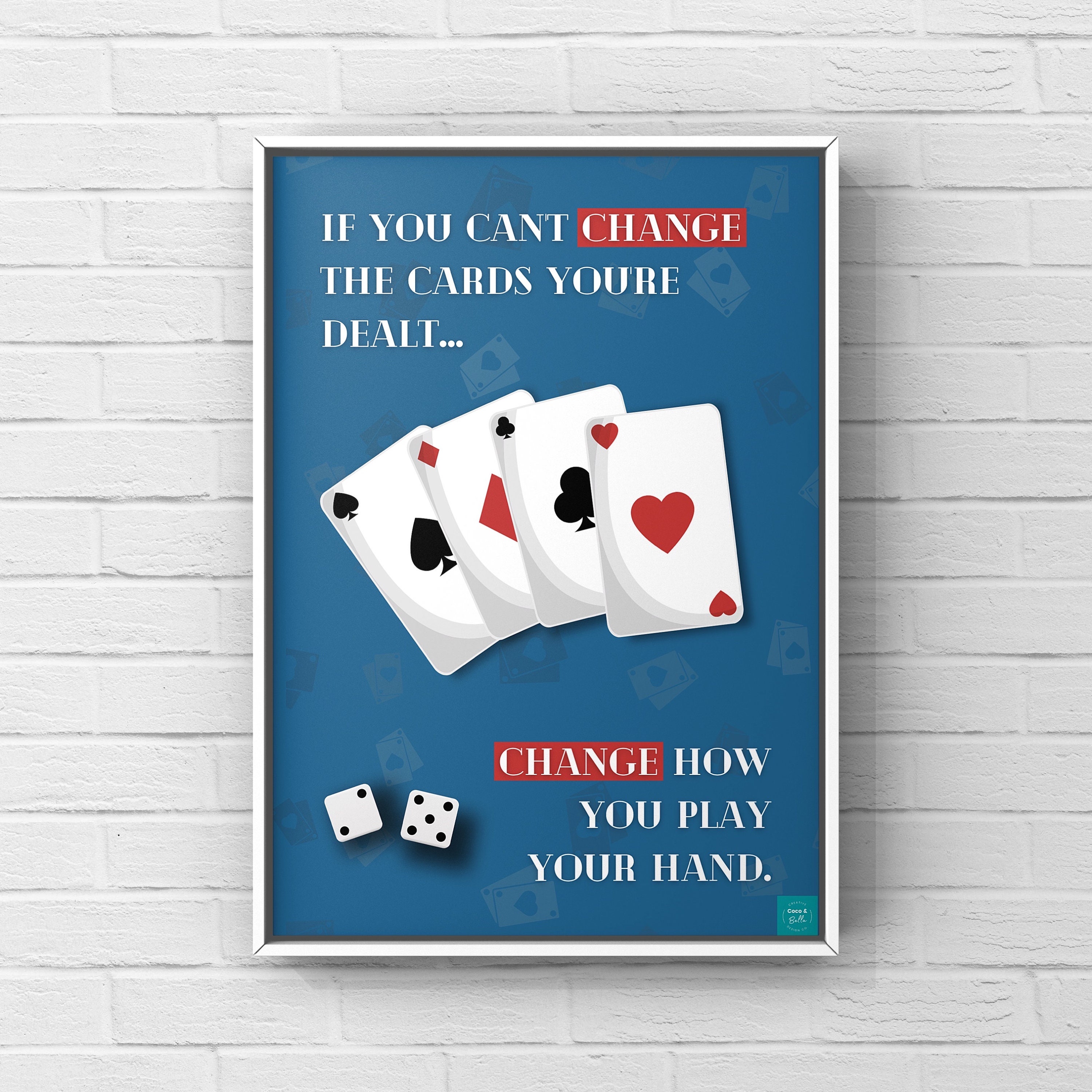 Motivational Quote Poster | Play Your Hand | Psychology | Inspirational ...