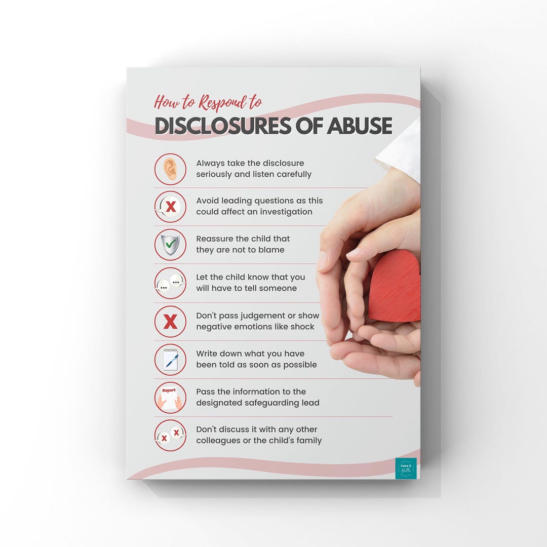 How to Respond to Disclosures of Abuse Poster | Education ...