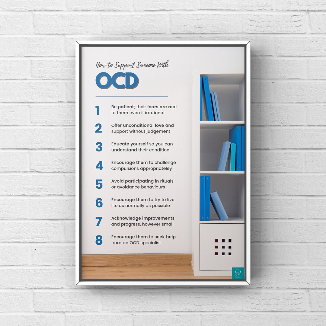 How to Support Someone With OCD Poster | Mental Health Awareness ...