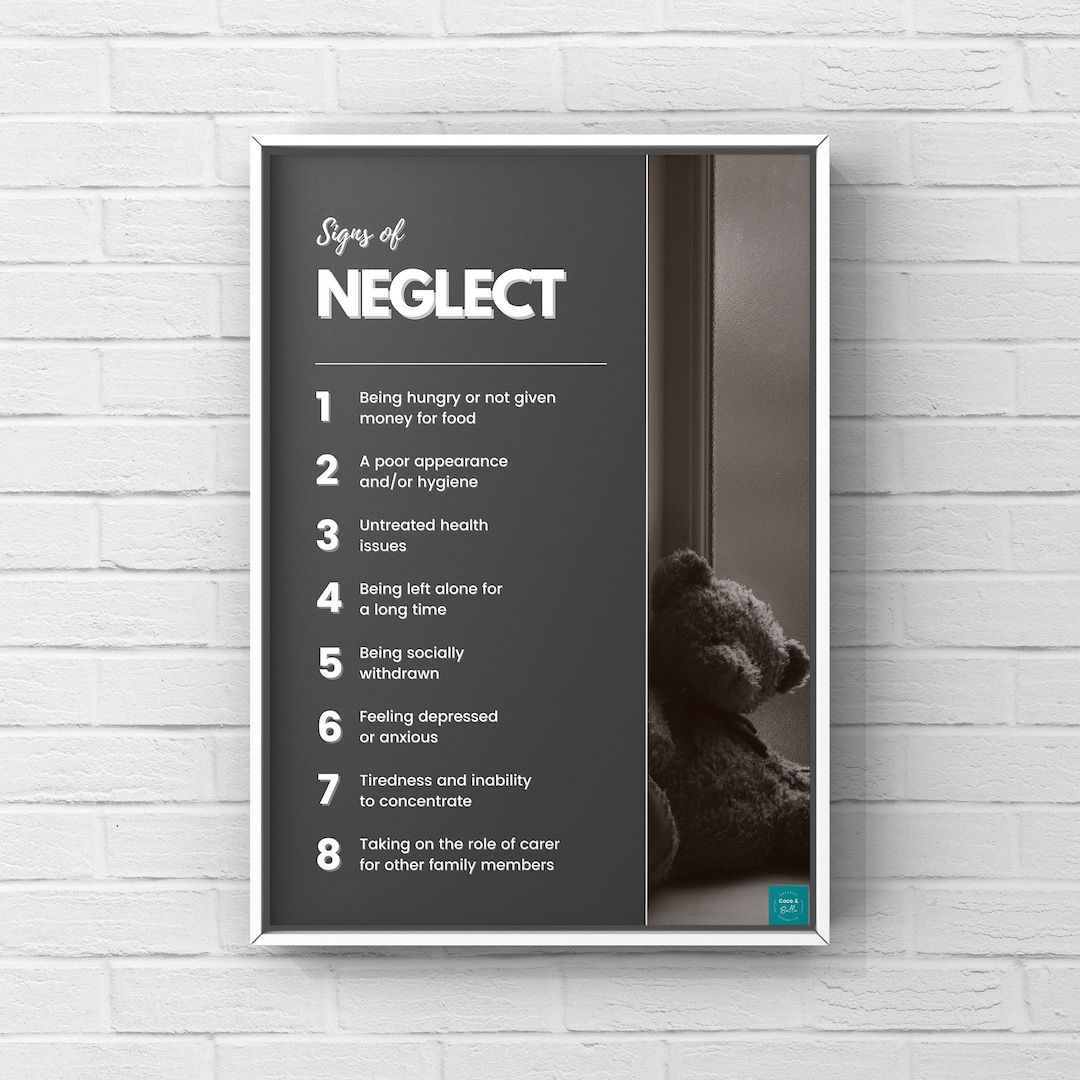 Signs of Neglect Poster Education Safeguarding Child - Etsy