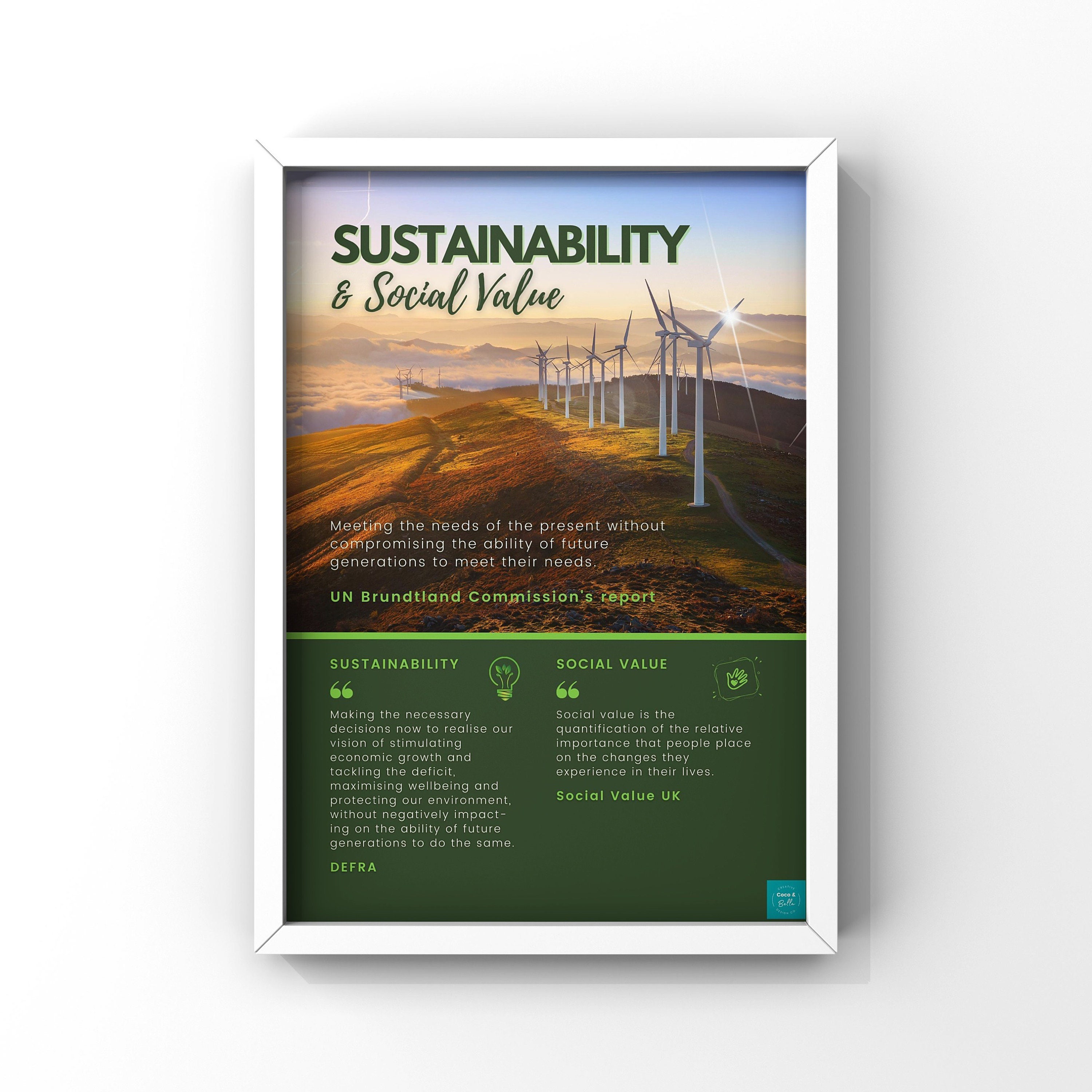 Sustainability and Social Value Poster Climate Change - Etsy