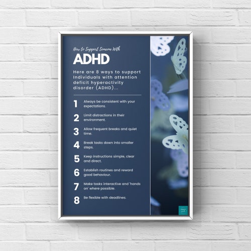 ADHD Poster Brain - Etsy