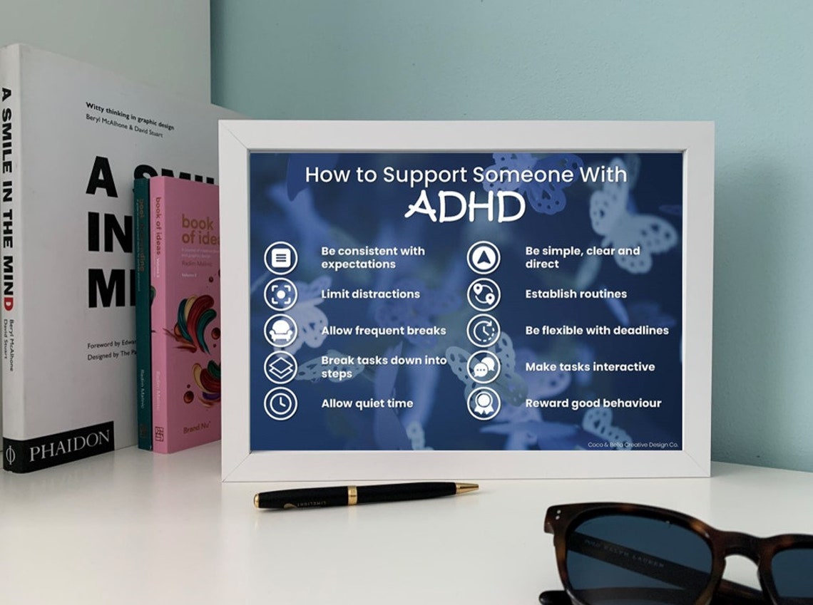 How To Support Someone With ADHD Poster | Etsy