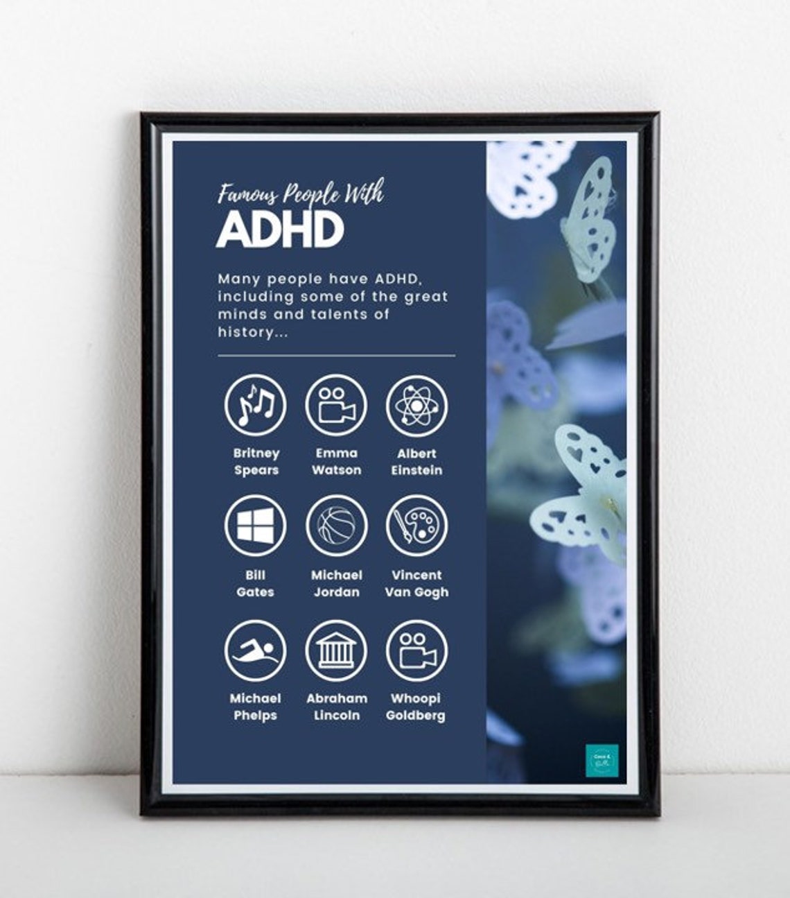 Famous People With ADHD Poster ADD SEND Inclusion Diversity - Etsy