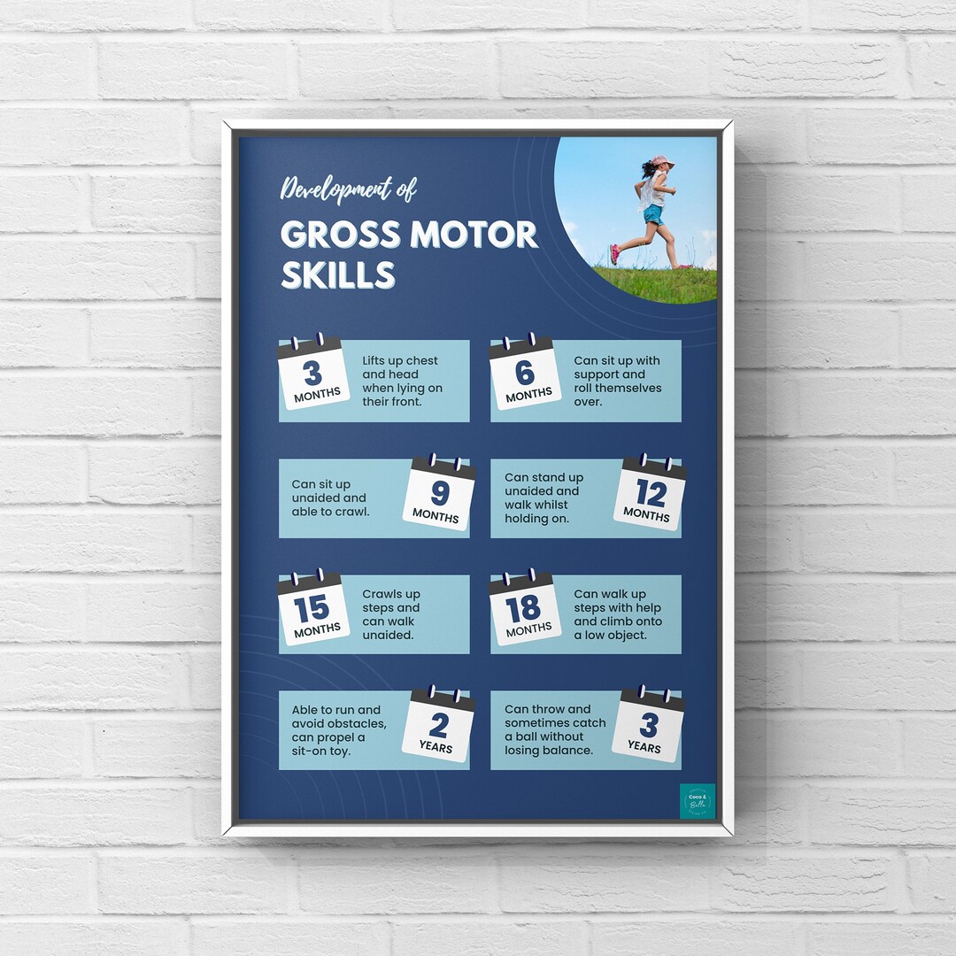 Development of Gross Motor Skills Poster Education Child - Etsy