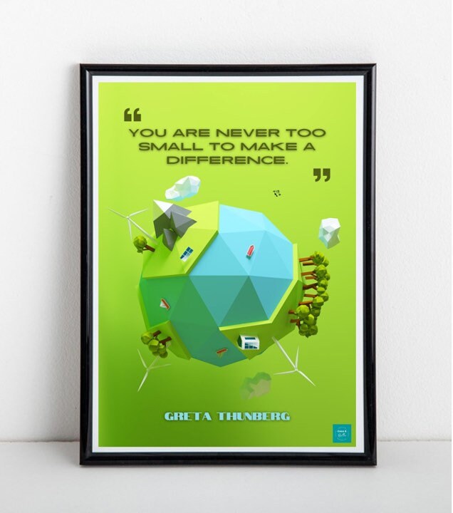 Make A Difference Inspirational Quote Poster Sustainability - Etsy