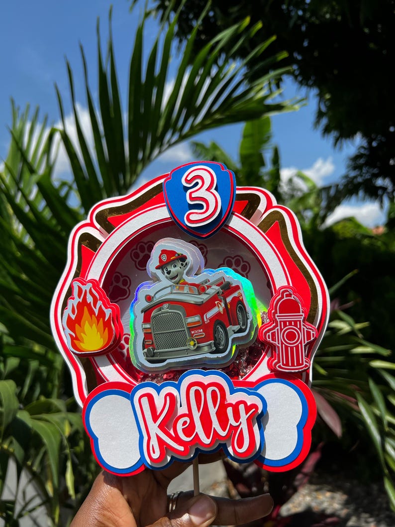 Chase Paw Patrol Cake Topper Customized Cake Topper Paw Patrol ...