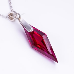Kite Cut Jewelry, Ruby Stone Pendant for Her, Engagement Present, 925 ...