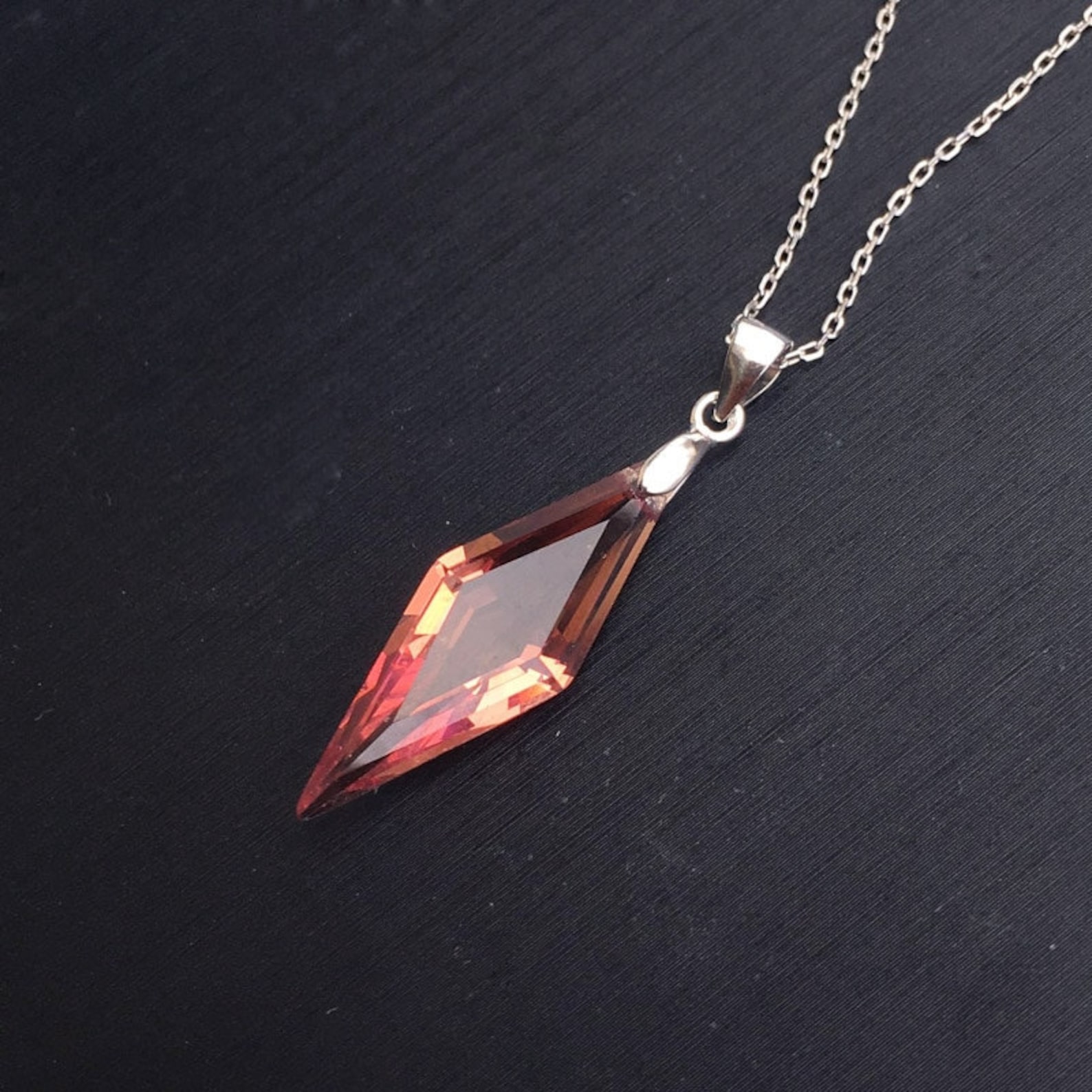 Color Change Gemstone Necklace-changing Color Stone Necklace for Her ...