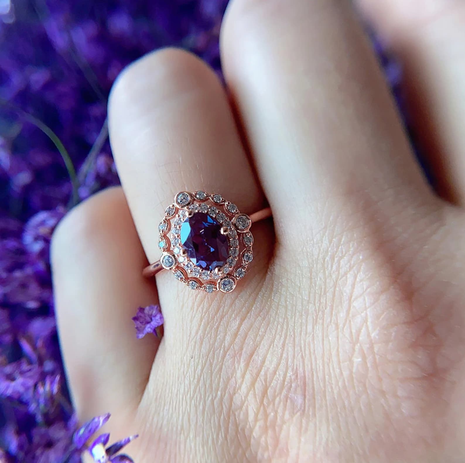 June Birthstone Ring-alexandrite Gemstone-happiness - Etsy
