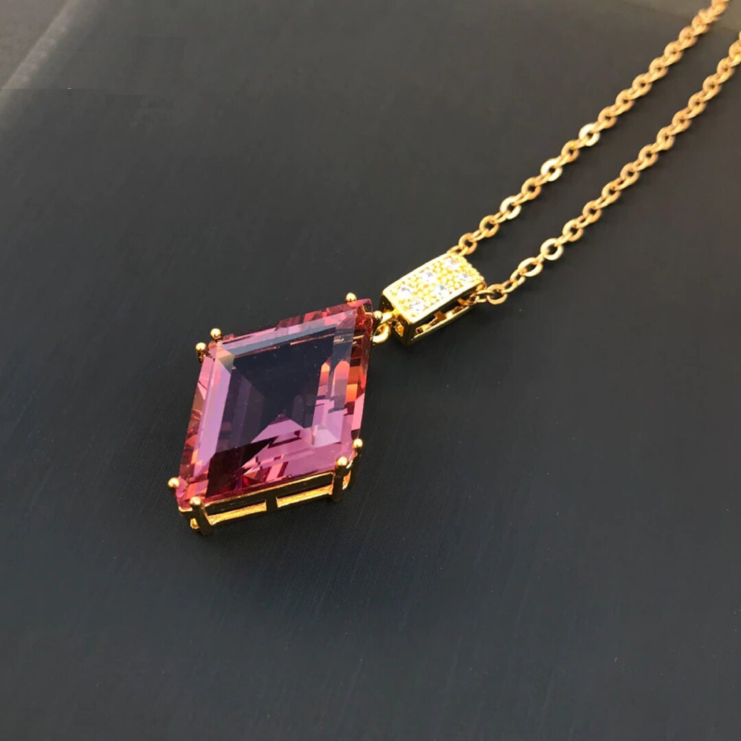 Color Change Necklace-changing Color Gemstone Necklace-engagement Gift ...