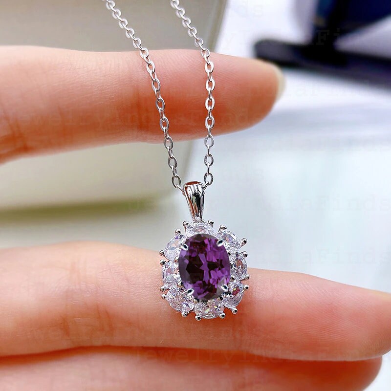 Alexandrite Pendant, 925 Sterling Silver, Alexandrite Alexandrite Pendant, 925 Sterling Silver, Alexandrite