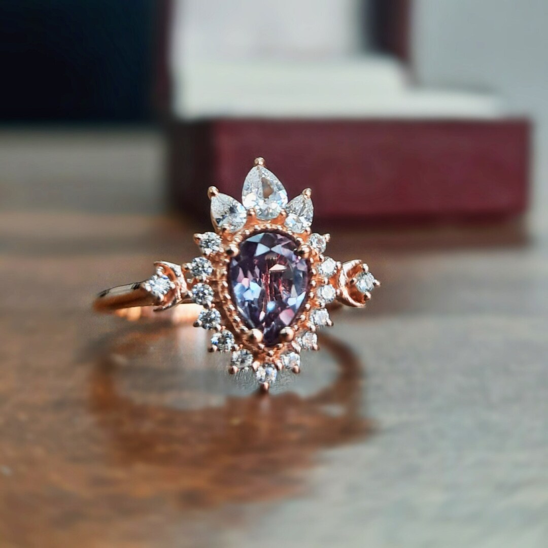 Alexandrite Ring, Alexandrite Silver Ring, Alexandrite Vintage Ring ...