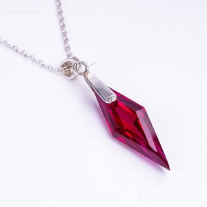 Kite Cut Jewelry, Ruby Stone Pendant for Her, Engagement Present, 925 ...
