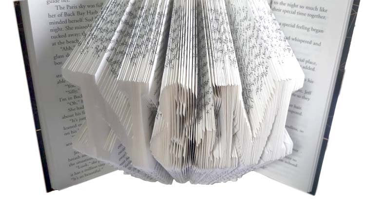 Personalized Folded Book Art Pattern Initials Art Customized - Etsy