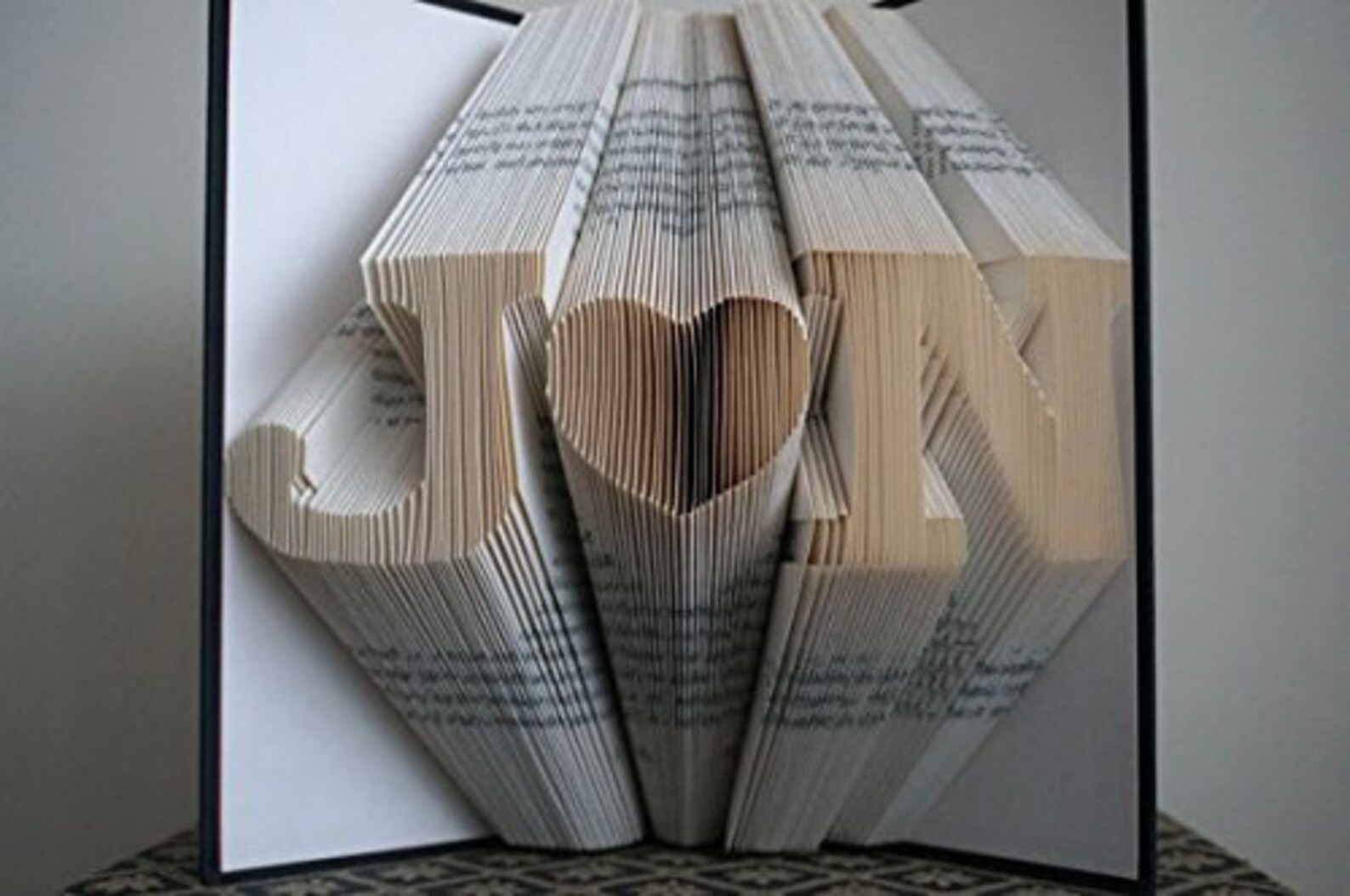 Personalized Folded Book Art Pattern Initials Art Customized | Etsy