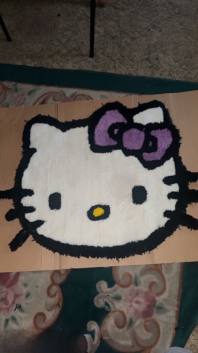 Hello Kitty Rug - Etsy