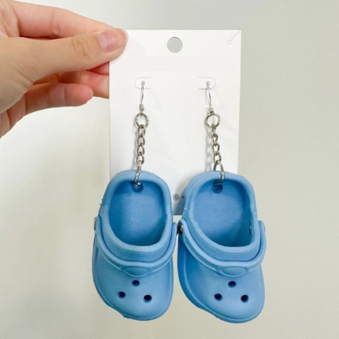 Craftedbymagical Mini Crocs Shoes Earrings, Cute Hole Shoes Keychain ...