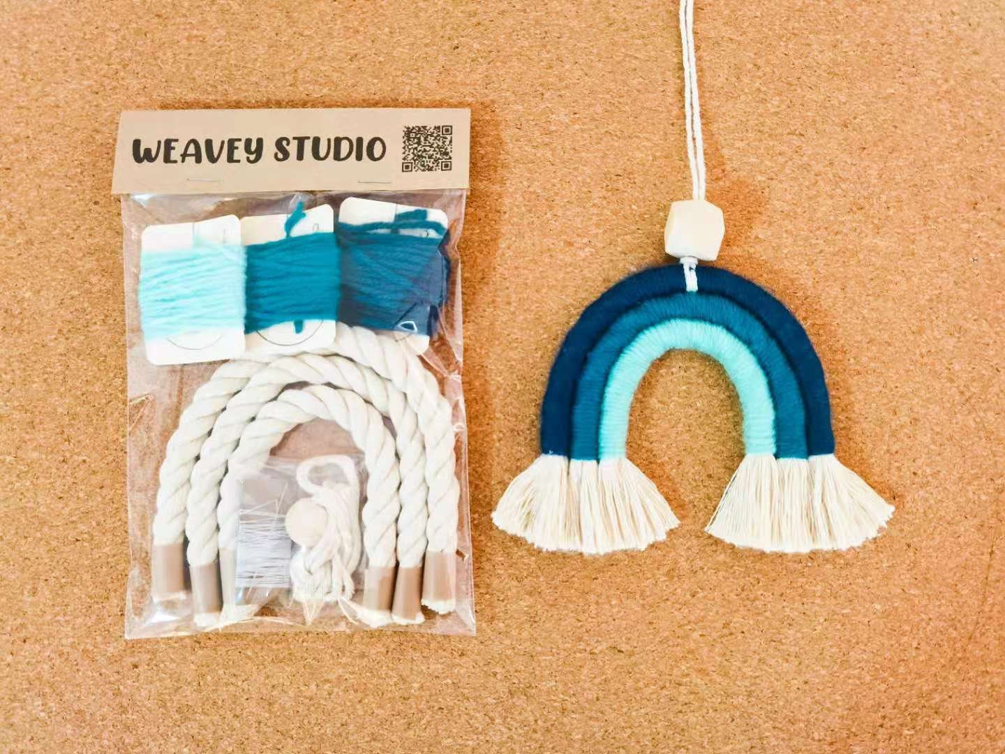 Craftedbymagical DIY Kit Macrame Rainbow Keychain, Step by Step Easy ...