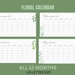 2024 Printable Calendar Floral Monthly Planner 2024 US Letter Size ...