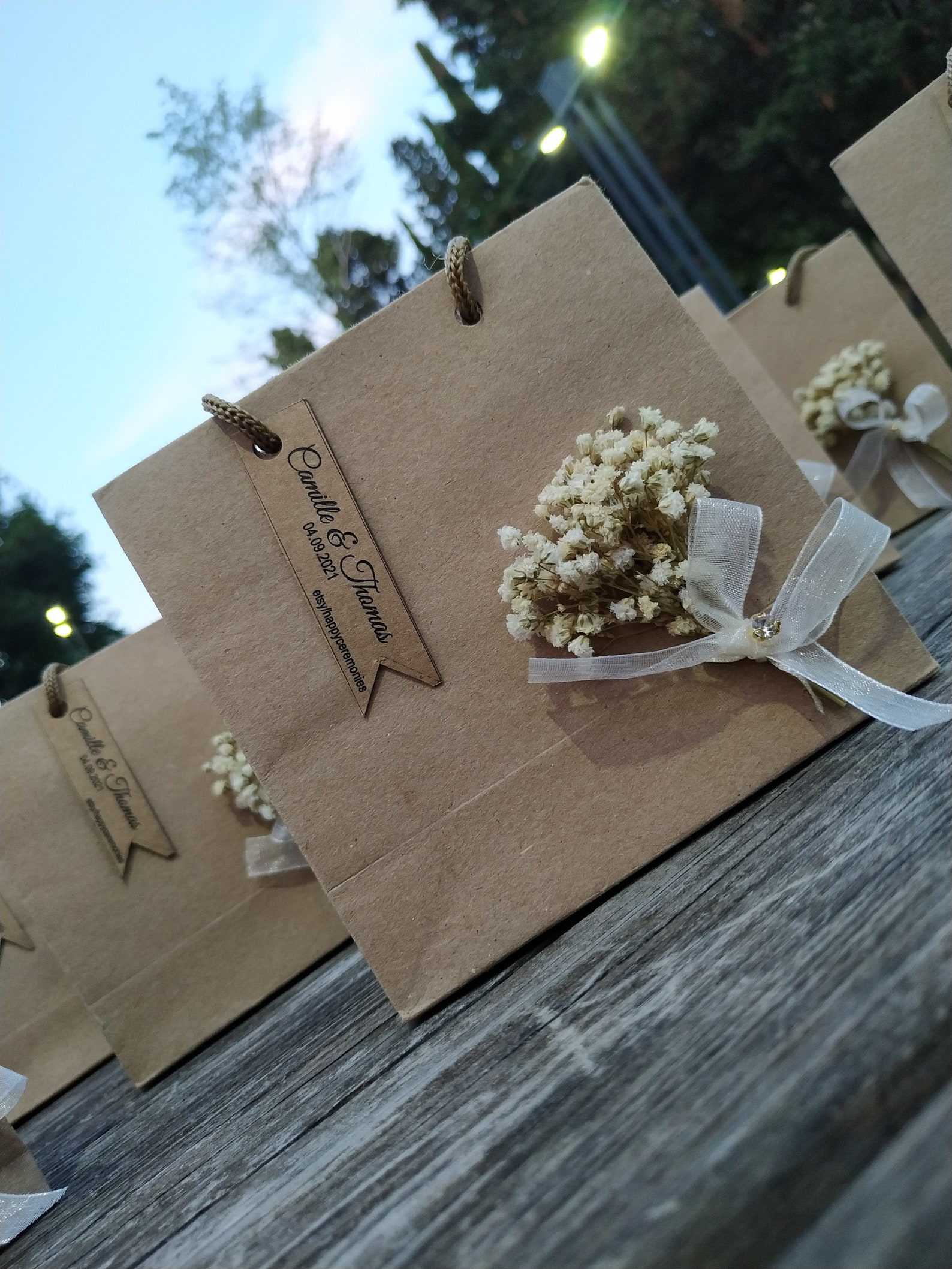 Floral Crafted Wedding Welcome Bag | Elegant Guest Greeting | Unique ...
