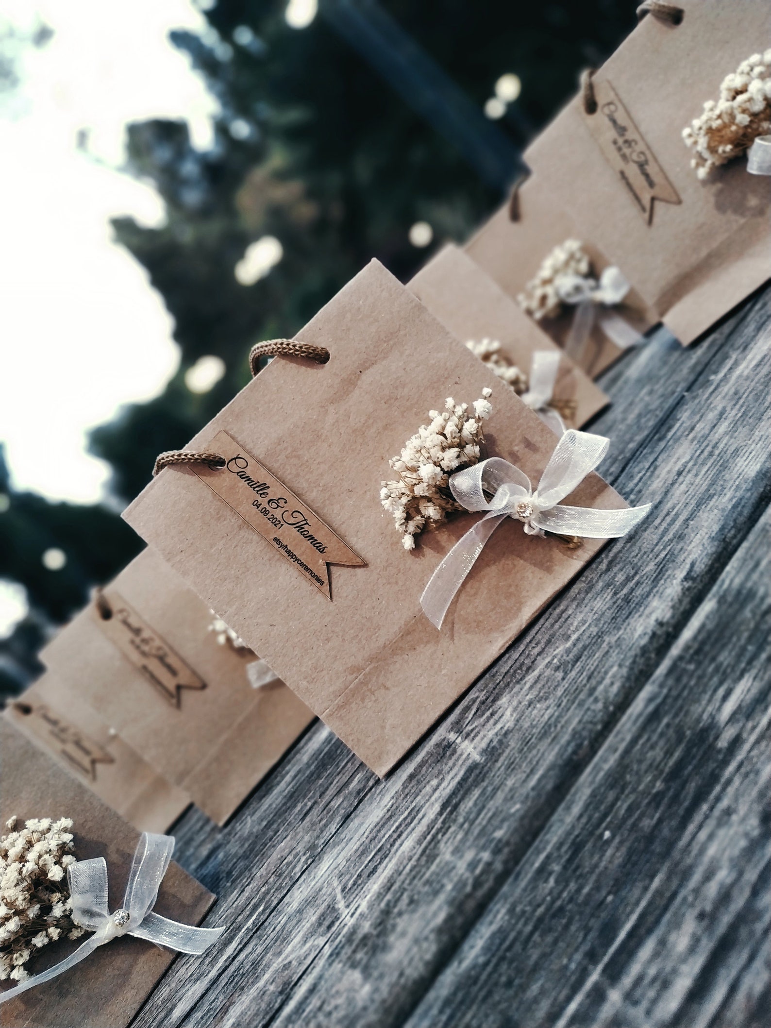 Floral Crafted Wedding Welcome Bag | Elegant Guest Greeting | Unique ...