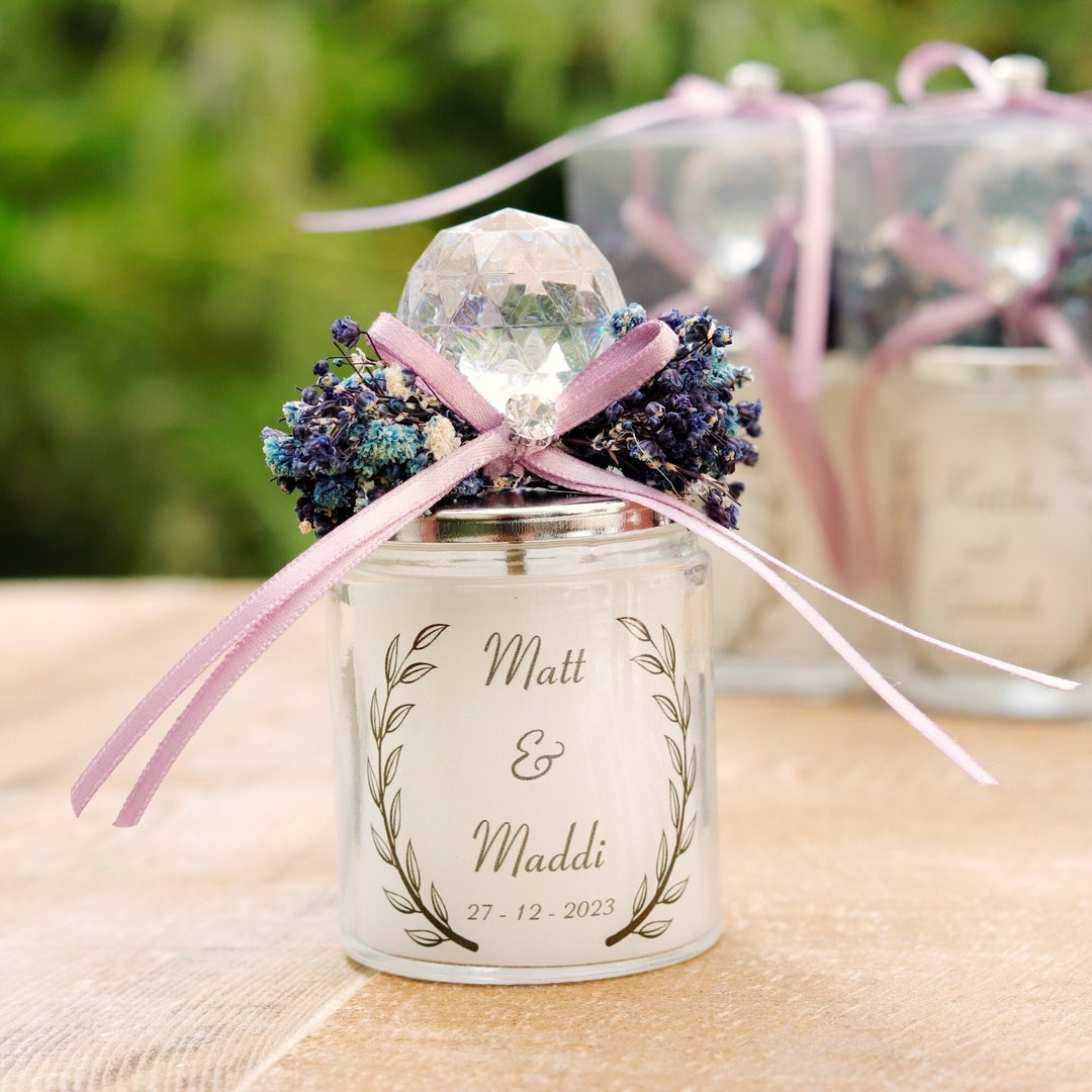 Crystal-infused Elegant Candle | Luxury Wedding Gifts for Guests ...