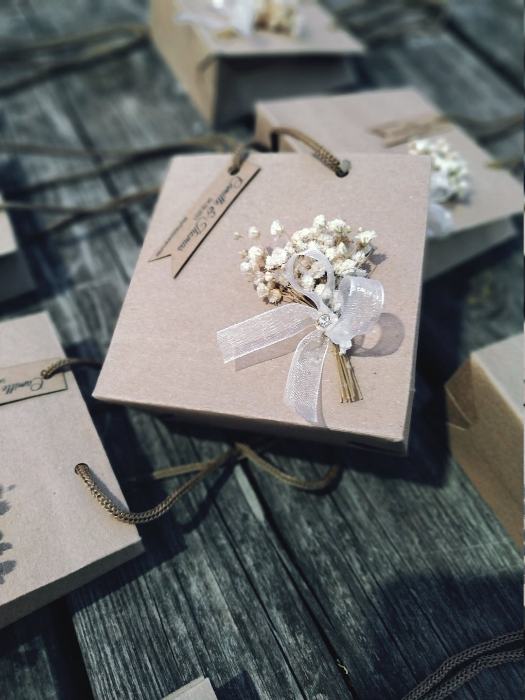 Floral Crafted Wedding Welcome Bag Elegant Guest Greeting Unique Hotel ...