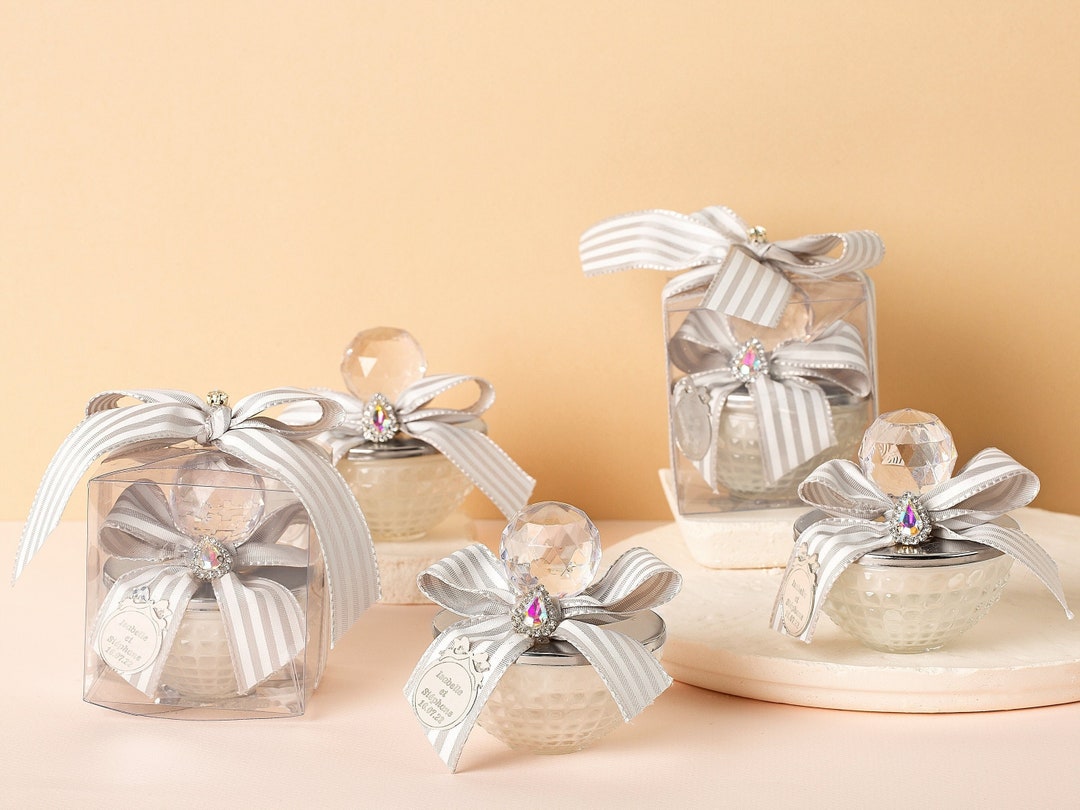 Personalized Crystal Glass Candle Favors: Sweet 16 & Quinceanera - Etsy