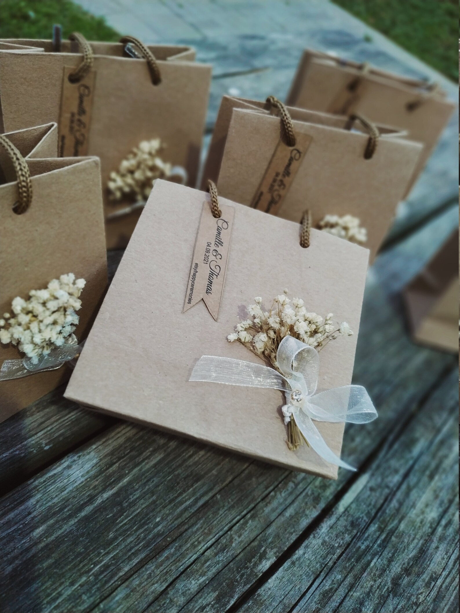Floral Crafted Wedding Welcome Bag | Elegant Guest Greeting | Unique ...