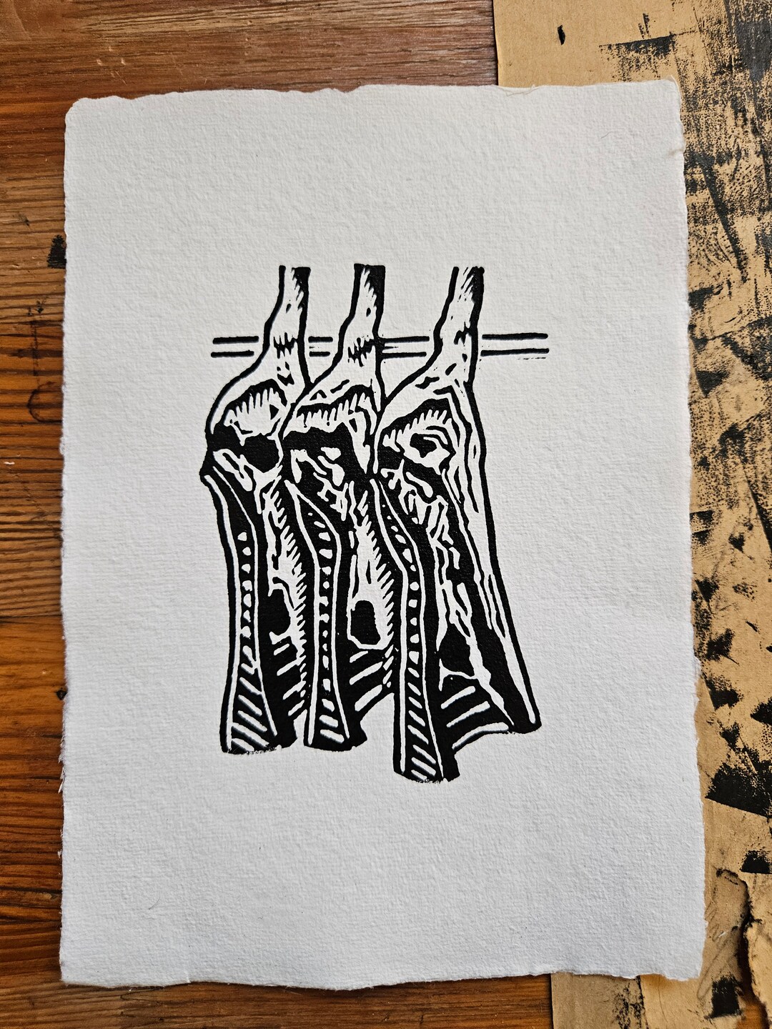 Butchery Prints, Art, Handmade A5 Lino Prints, Butchery Gift, Wall ...