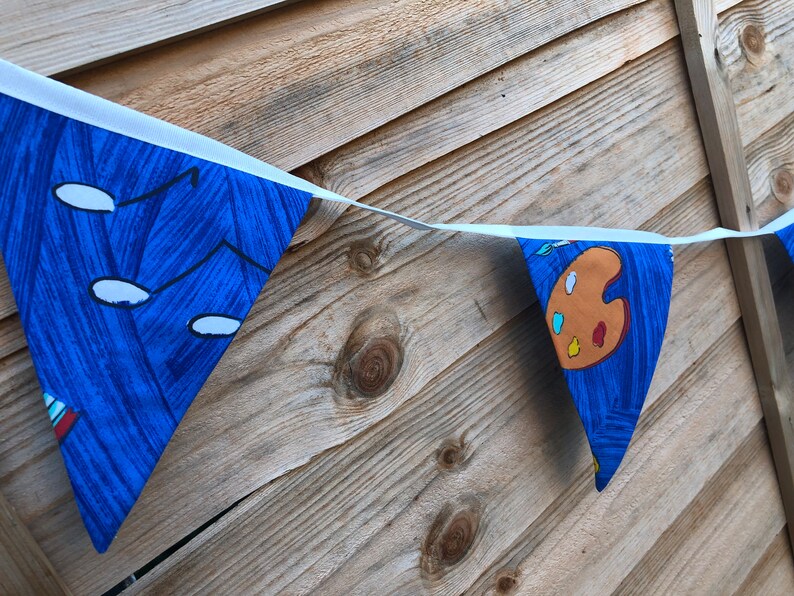 Banderines de arte: banderines escolares, notas musicales y paletas de ...