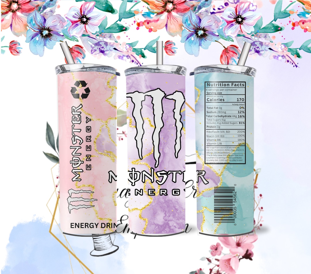 Colourful Pastel Marble Monster Energy Wrap - Etsy