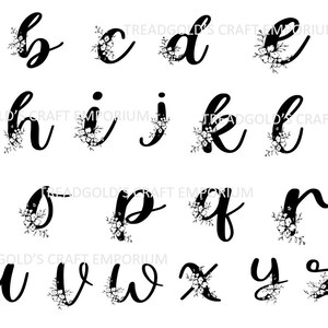 Calligraphy Svg / Floral Calligraphy Svg / Floral Letters / - Etsy