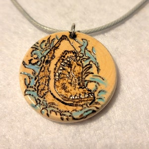 Shark Week Shark Pendants, Hand Pyrography Wood Burned - Etsy