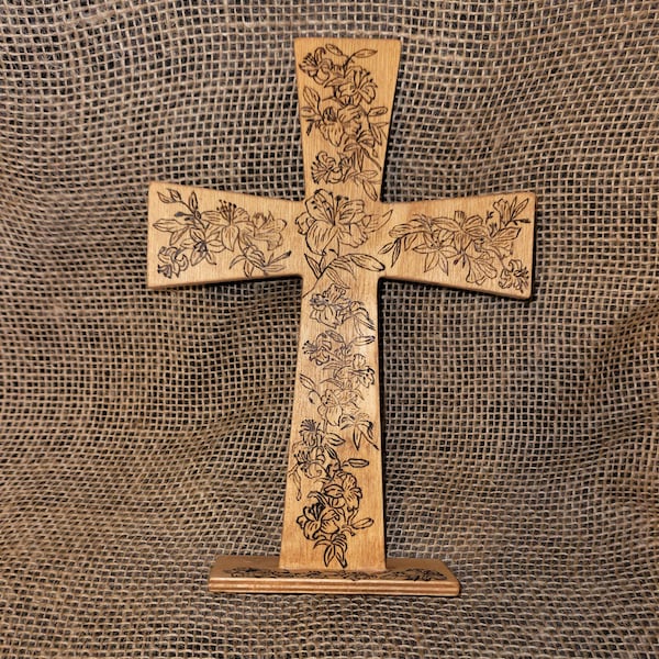 Wood Burned Cross - Etsy