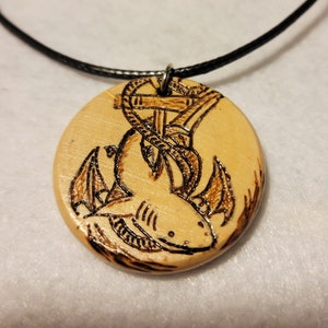 Shark Week Shark Pendants, Hand Pyrography Wood Burned - Etsy