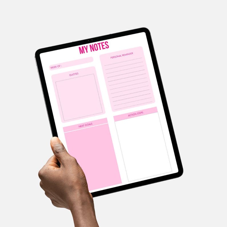 Pink ADHD Life Planner | Daily Routine, Hyperfocus Notes (digital ...