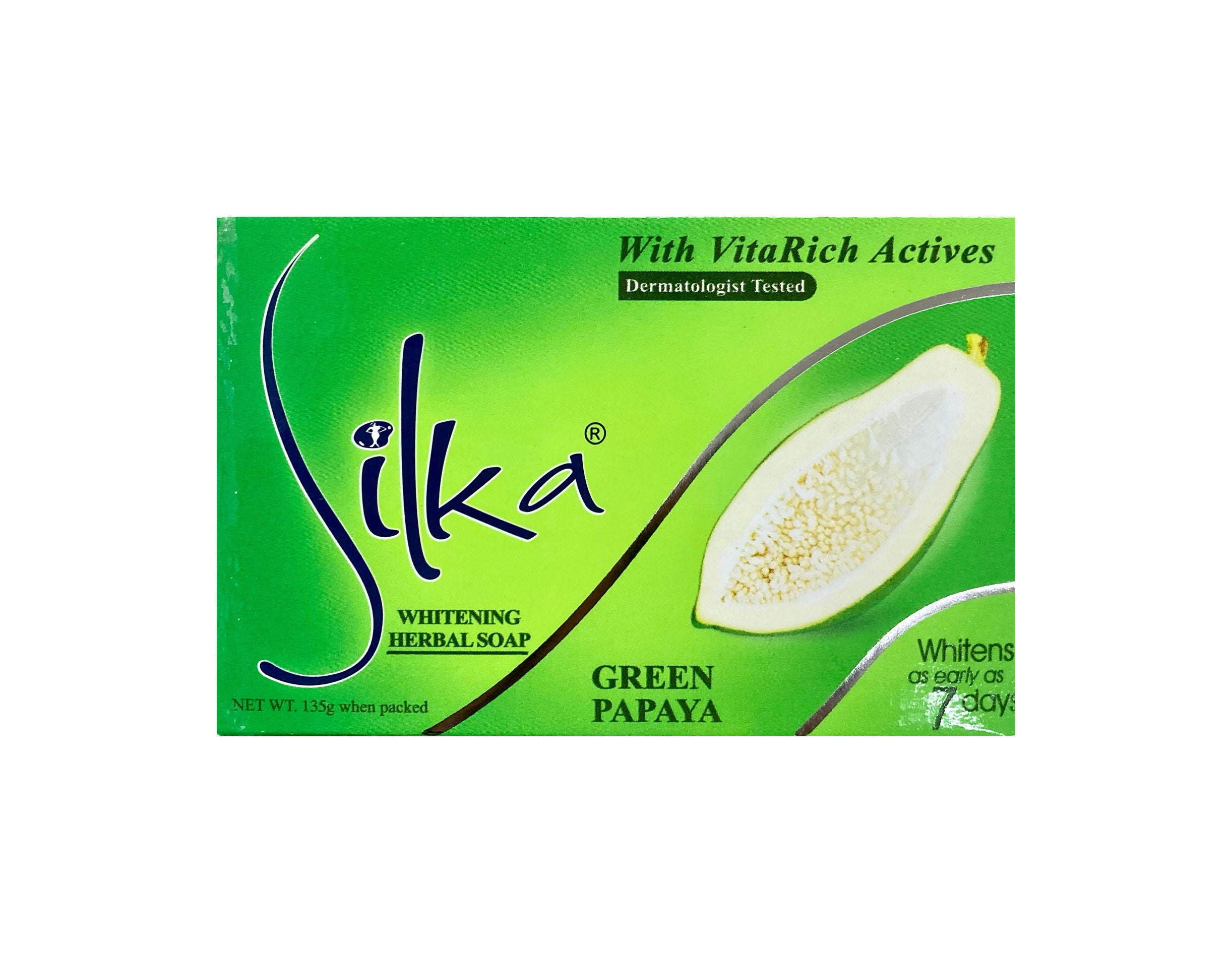 Silka Green Papaya Whitening Soap 135g each Pack of 6 | Etsy