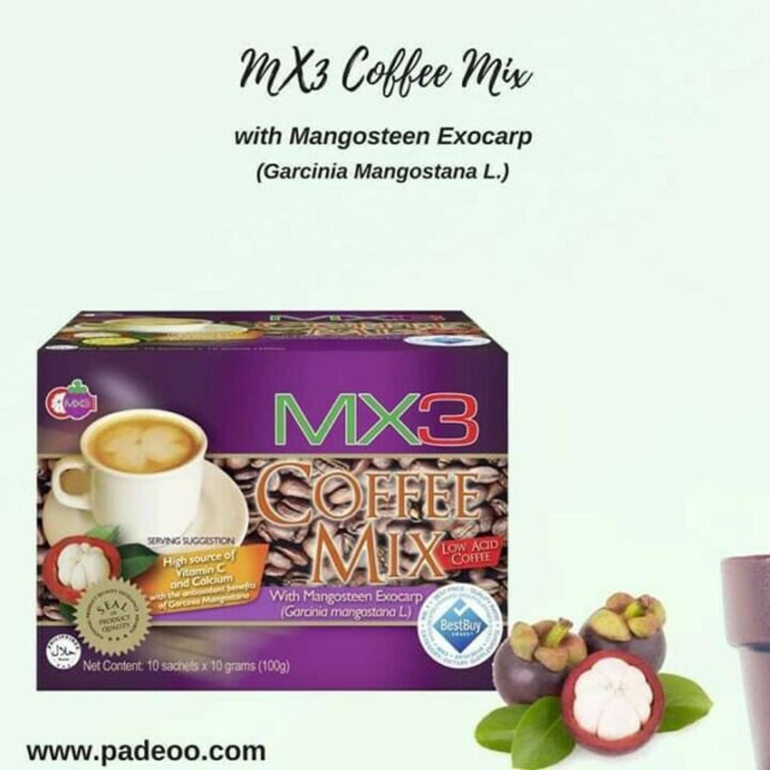 MX3 Coffee Mix With Mangosteen Exocarp 10sachets X 10g Each - Etsy
