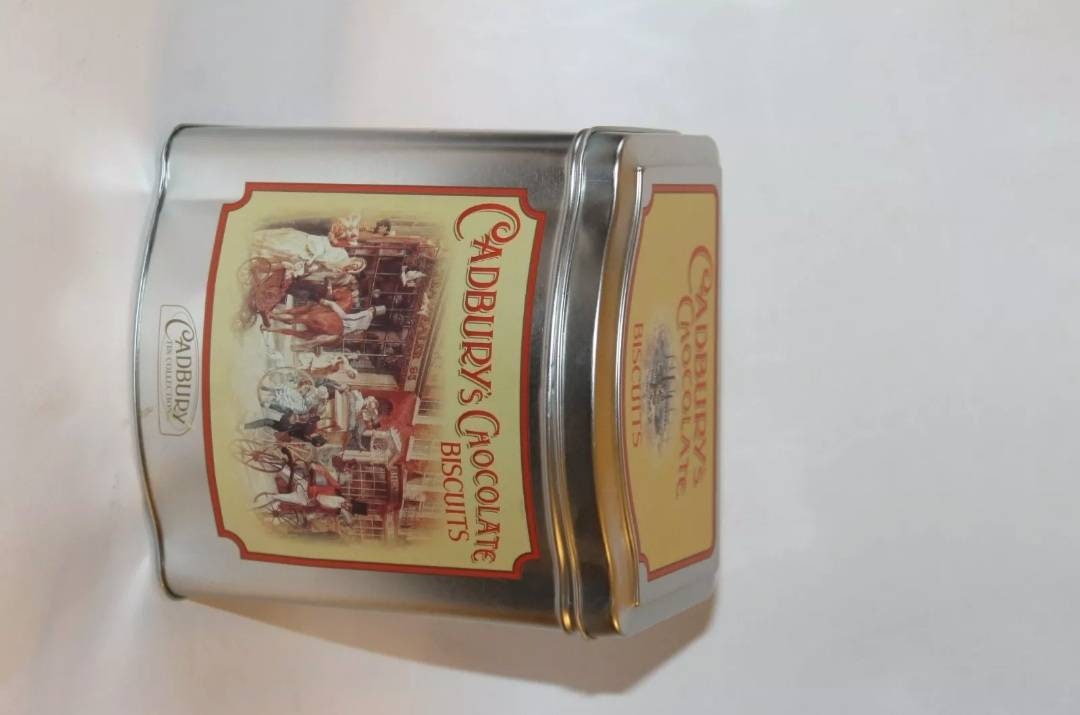 Vintage Cadbury's Chocolate Biscuits Tin Can Collectible - Etsy