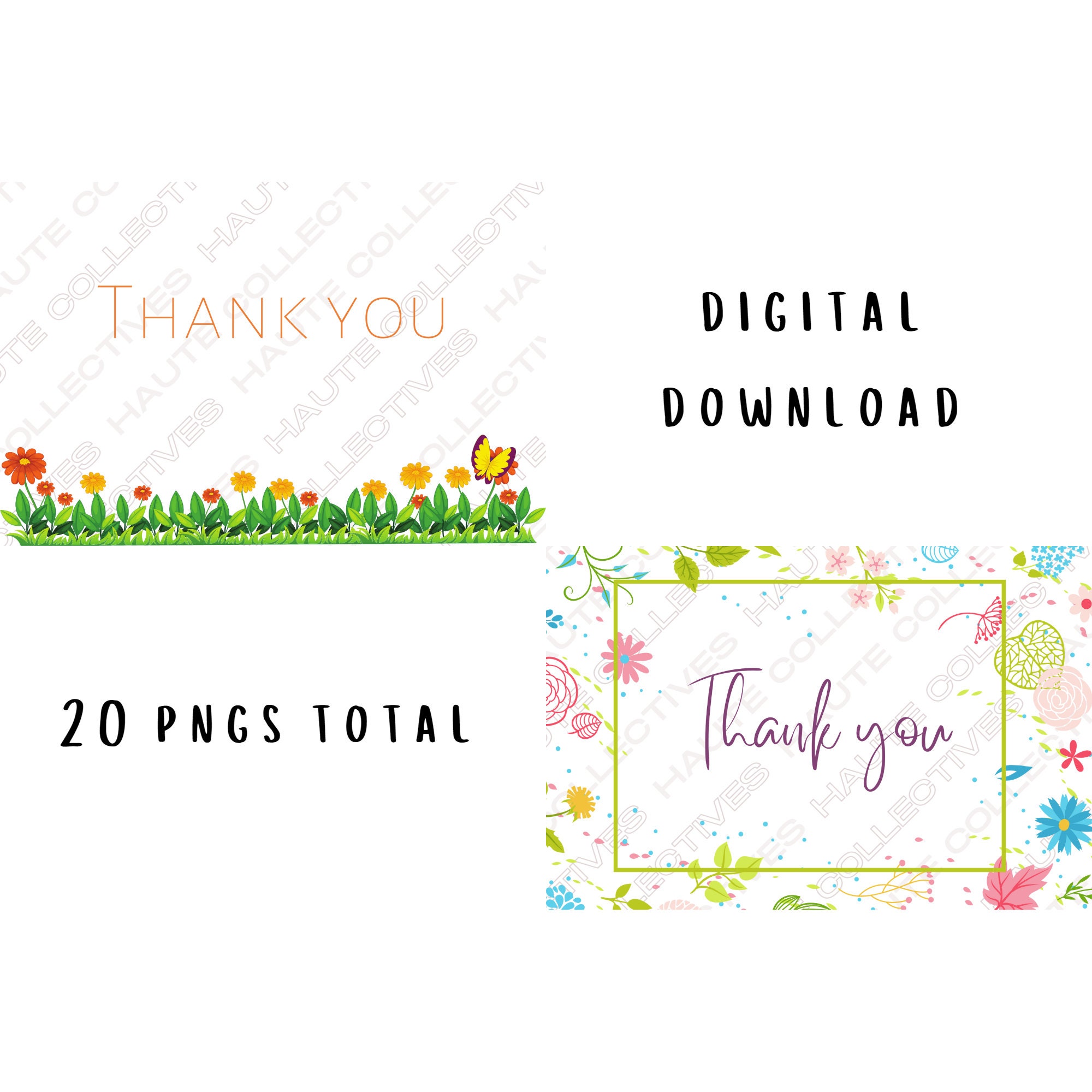 Spring Thank You Cards, Printable, Springtime, Cards, Business Cards ...