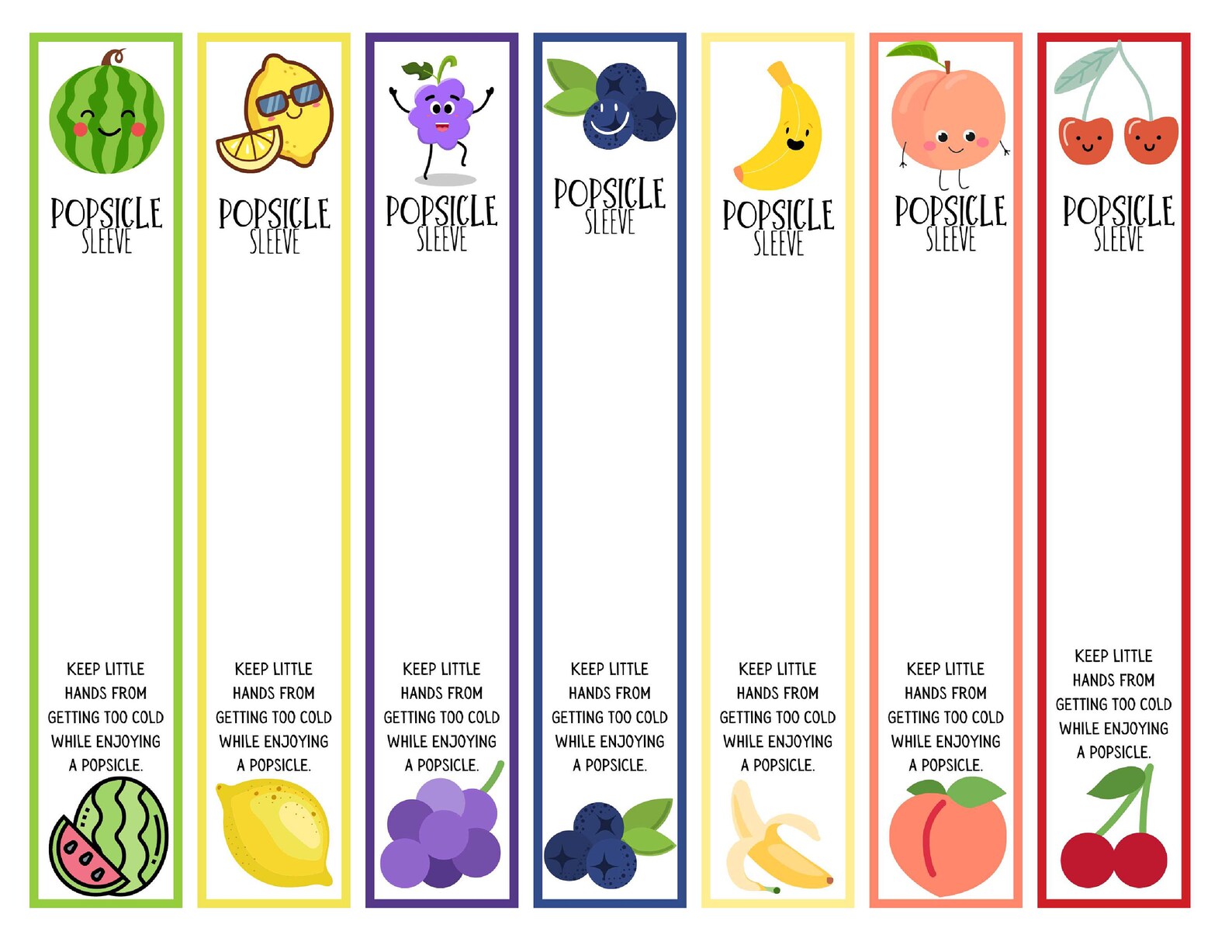 Printable Freeze Pop Insert, PDF Download, Freeze Pop Template ...