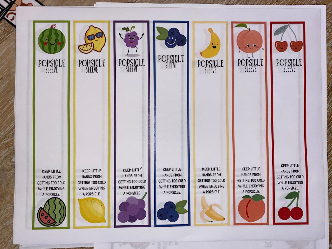 Printable Freeze Pop Insert, PDF Download, Freeze Pop Template ...