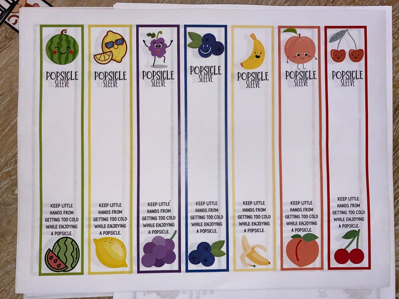 Printable Freeze Pop Insert, PDF Download, Freeze Pop Template ...